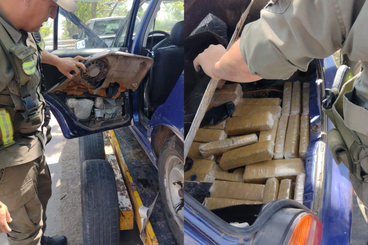 Detectan más de 100 kilos de marihuana ocultos en un doble fondo de un vehículo